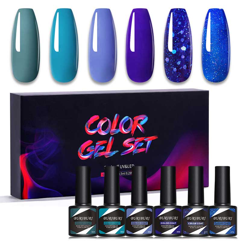 Blue Purple Nail Polish: Stand Out With Dual-Colored Nails – BURIBURI STORE
